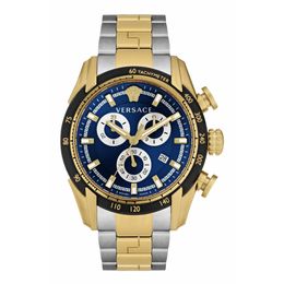 Versace Analoguhr Herren Gr&ouml;&szlig;e One Size blau / gold / silber