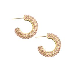 A&c Oslo &ndash; Nordic Design Jewellery Ohrringe 'Tone Damli - Hoops' Damen Gr&ouml;&szlig;e One Size pink
