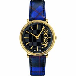 Versace Uhr 'Circle' Damen Gr&ouml;&szlig;e One Size blau / dunkelblau / gold / schwarz