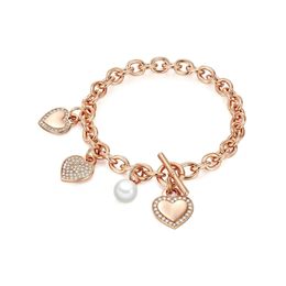 Lulu & Jane Lulu & Jane Armband Damen Gr&ouml;&szlig;e One Size rosegold / perlwei&szlig;