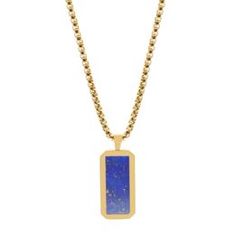 Gt Collection Kette 'Rectangle' Herren Gr&ouml;&szlig;e 60 cm blau