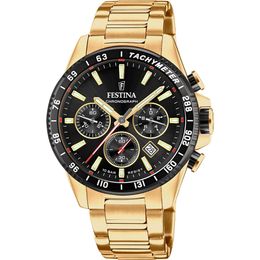 Festina Analoguhr Herren Gr&ouml;&szlig;e One Size gold / rot / schwarz