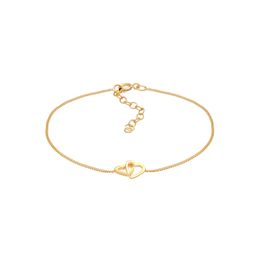 Elli Armband Herz Damen Gr&ouml;&szlig;e 16 gold