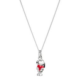 Thomas Sabo Kette 'Snoopy mit Herz Peanuts' Damen Gr&ouml;&szlig;e 45 rot / silber