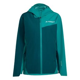 adidas terrex Outdoorjacke 'Multi 2.5L Rain.Rdy' Damen Gr&ouml;&szlig;e XXXL/4XL smaragd / tanne / wei&szlig;