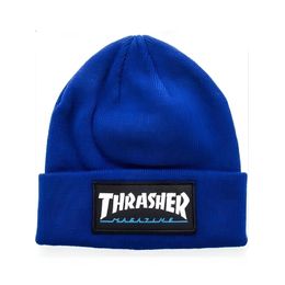 Thrasher M&uuml;tze 'LOGO PATCH BEANIE' Herren Gr&ouml;&szlig;e 54/64 navy