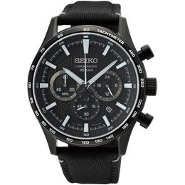 Seiko Analoguhr Herren Gr&ouml;&szlig;e One Size schwarz / silber