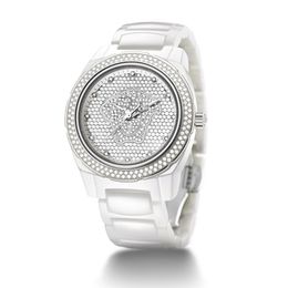 Versace Uhr 'We Love Diamonds' Damen Gr&ouml;&szlig;e One Size silber / transparent / perlwei&szlig;