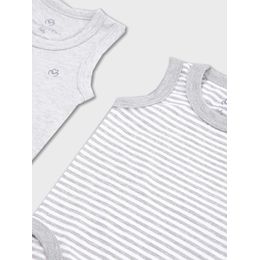 Organicera Strampler/Body 'OrganicEra Organic Newborn Baby Sleeveless Bodysuit,2 pcs Set' Jungen Gr&ouml;&szlig;e 50 grau