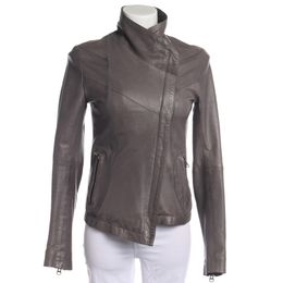 Utzon Lederjacke / Ledermantel Damen Gr&ouml;&szlig;e S grau