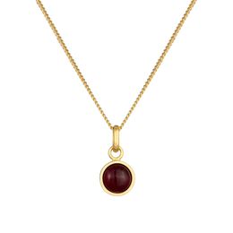 Elli Premium Kette Damen Gr&ouml;&szlig;e 45 gold / burgunder