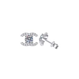 Rougemont Jewellery Ohrringe 'Funkelnde Moissanit Ohrstecker 5,0mm 1,0ct 925 Sterling Silber' Damen Gr&ouml;&szlig;e One Size silber