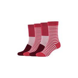 Camano Socken Damen Gr&ouml;&szlig;e 35/38 rosa / burgunder / hellrot