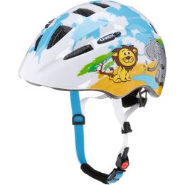 Uvex Fahrradhelm Jungen Gr&ouml;&szlig;e 50/52 hellblau / dunkelorange / naturwei&szlig;