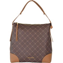 Carlo Colucci Schultertasche ' Cervonio ' Damen Gr&ouml;&szlig;e One Size cognac / dunkelbraun