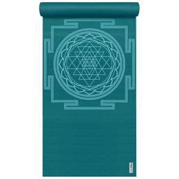 YOGISTAR.COM Yogamatte 'Basic Sri Yantra' Damen Gr&ouml;&szlig;e One Size t&uuml;rkis / hellblau