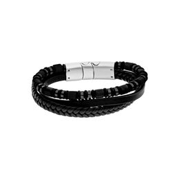 STEELWEAR Armband 'Honolulu' Herren Gr&ouml;&szlig;e One Size schwarz / silber
