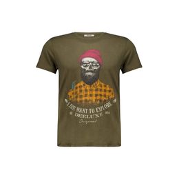 Deeluxe T-Shirt 'TELLSON' Jungen Gr&ouml;&szlig;e 164 gelb / khaki / rot / schwarz