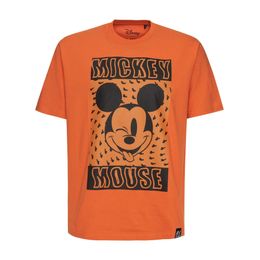 Recovered T-Shirt 'Disney Trippy Mickey Mouse' Herren Gr&ouml;&szlig;e S orange