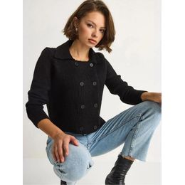 Bianco Lucci Strickjacke Damen Gr&ouml;&szlig;e S/L schwarz