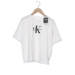 Calvin Klein Jeans T-Shirt Damen Gr&ouml;&szlig;e L wei&szlig;