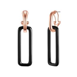 Lulu & Jane Lulu & Jane Ohrringe Damen Gr&ouml;&szlig;e One Size rosegold / schwarz