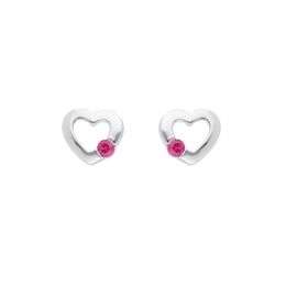 Adelia&acute;s Adelia ́s Ohrstecker 'Herz' Damen Gr&ouml;&szlig;e One Size pink / silber