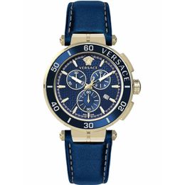 Versace Uhr Herren Gr&ouml;&szlig;e One Size dunkelblau / gold
