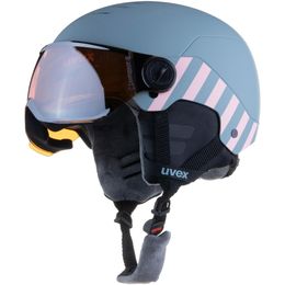Uvex Helm 'Rocket' Jungen Gr&ouml;&szlig;e 54/56 rauchblau / rosa