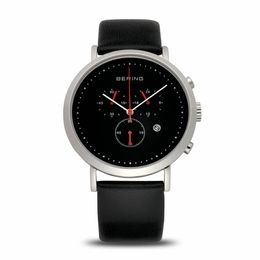 Bering Uhr Damen Gr&ouml;&szlig;e One Size knallrot / schwarz / silber
