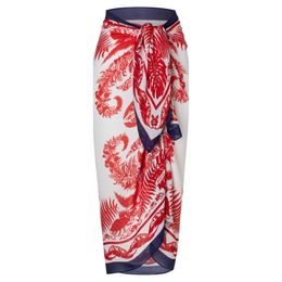 Roeckl Tuch 'BOTANICAL GARDEN STOLA' Damen Gr&ouml;&szlig;e one size navy / rot / wei&szlig;