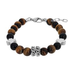 Amor Armband Herren Gr&ouml;&szlig;e One Size cognac / schwarz / silber