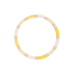 A&c Oslo &ndash; Nordic Design Jewellery Armband 'Enamel Tiles' Damen Gr&ouml;&szlig;e One Size beige / gelb / rosa / wei&szlig;