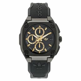 adidas originals Uhr 'City Tech Three Chrono' Damen Gr&ouml;&szlig;e One Size gold / schwarz