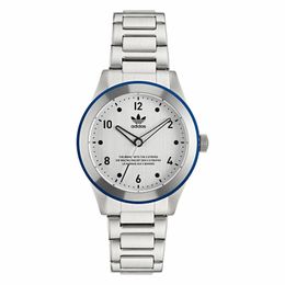 adidas originals Uhr 'Code Three' Damen Gr&ouml;&szlig;e One Size dunkelblau / silber