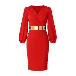 Woman Vision Kleid Damen Gr&ouml;&szlig;e 40 rot Winterkleid