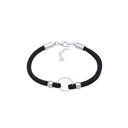Elli Armband 'Kreis' Damen Gr&ouml;&szlig;e 16 schwarz / silber