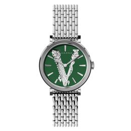 Versace Uhr 'Virtus Barocca' Damen Gr&ouml;&szlig;e One Size gr&uuml;n / silber