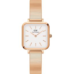 Daniel Wellington Analoguhr 'Quadro Studio RG White' Damen Gr&ouml;&szlig;e One Size rosegold / wei&szlig;