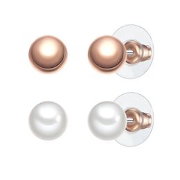Yokoamii Ohrringe Damen Gr&ouml;&szlig;e One Size rosegold / perlwei&szlig;