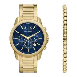 Armani Exchange Uhr Herren Gr&ouml;&szlig;e One Size dunkelblau / gold