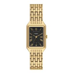 Fossil Uhr 'RAQUEL' Damen Gr&ouml;&szlig;e One Size gold / schwarz