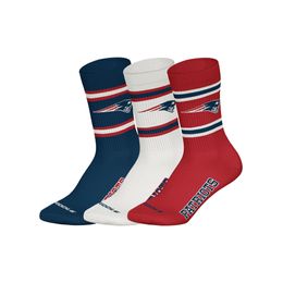 Huddle Freizeitsocken ' NFL New England Patriots Crew ' Herren Gr&ouml;&szlig;e 39/42 navy / rot / wei&szlig;