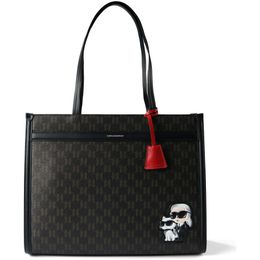 K by KARL LAGERFELD Karl Lagerfeld Shopper 'Ikon' Damen Gr&ouml;&szlig;e One Size dunkelbraun / schwarz / wei&szlig;