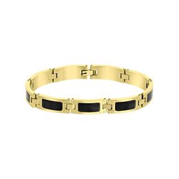 Lucardi Armband Herren Gr&ouml;&szlig;e 20 gold / schwarz