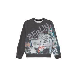 s.Oliver Sweatshirt Jungen Gr&ouml;&szlig;e 164/170 grau / petrol / lachs