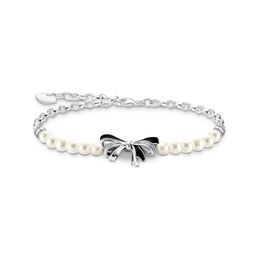 Thomas Sabo Armband Damen Gr&ouml;&szlig;e One Size schwarz / silber / perlwei&szlig;