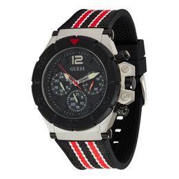 Guess Uhr Herren Gr&ouml;&szlig;e One Size rot / schwarz / silber