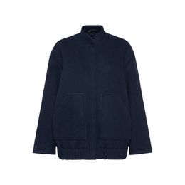 Senses.the Label Oversized Bomberjacke in Woll-Optik Damen Gr&ouml;&szlig;e S/M blau