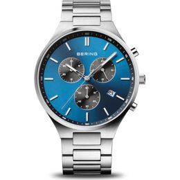 Bering Uhr 'Titanium' Herren Gr&ouml;&szlig;e One Size ultramarinblau / silber
